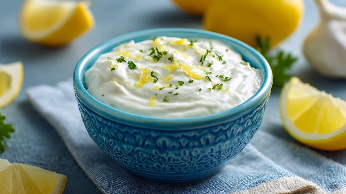Lemon Garlic Yogurt Sauce: Creamy & Healthy Greek-Inspired